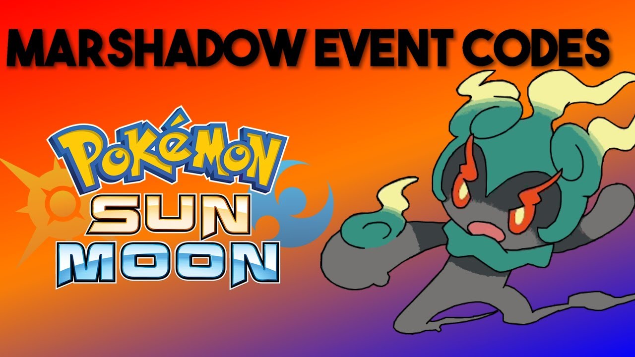 Free Pokemon Sun and Moon Marshadow Event Codes - YouTube