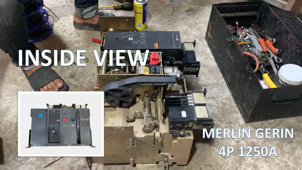 Inside view of Merlin Gerin ACB 4P 1250A #acb #merlin - YouTube