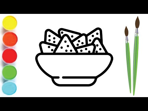 How to Draw a bowl || Bowl Drawing for Kids and Toddlers colouring and ...