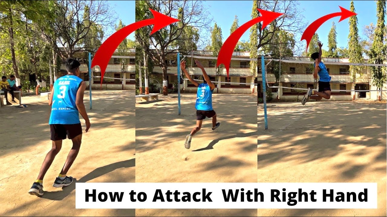 How To Attack A Volleyball with Right Hand || HOW TO ATTACK || # ...