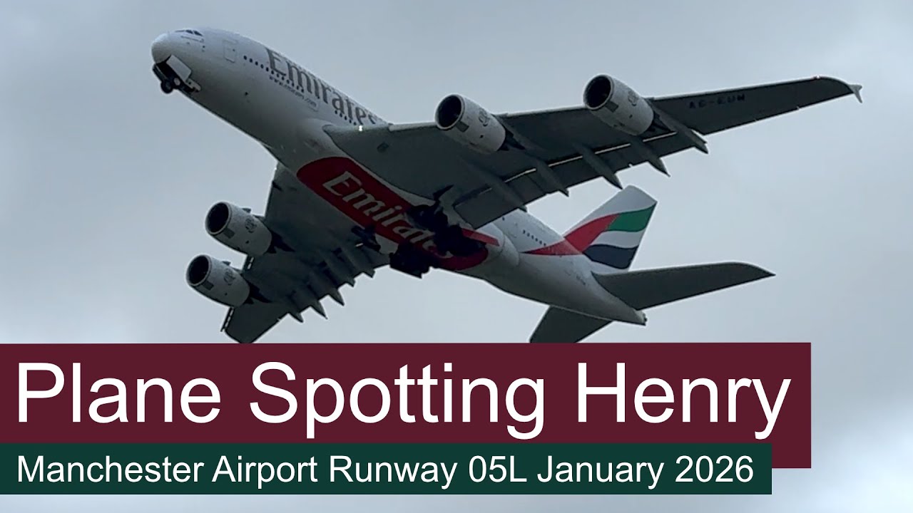 Manchester Airport - Plane Spotting from the end of Runway 05L - YouTube