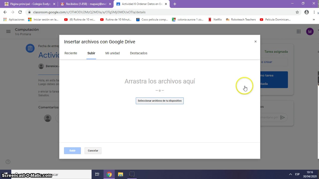 Repaso Cómo entregar tareas en classroom - YouTube
