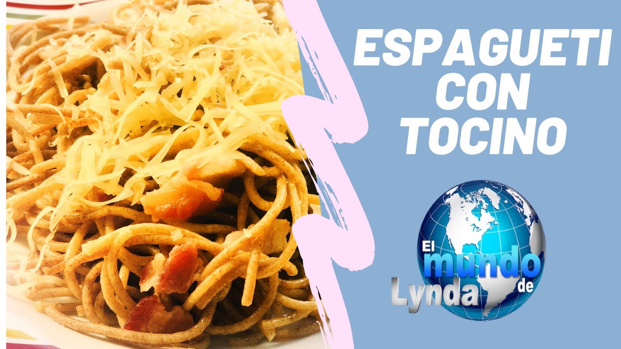 Espaguetis con tocino - pasta con tocineta - espaguetis - tocino ...