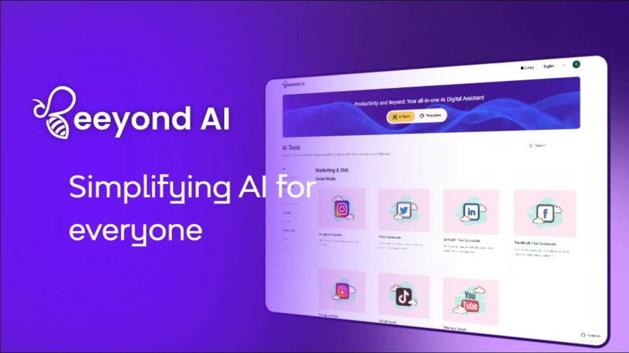Beeyond AI: Unlock 50+ AI tools under one subscription - YouTube
