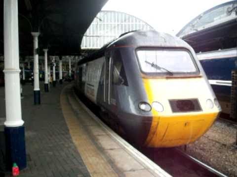 East Coast HST 43302 and 43308 departing Newcastle - YouTube