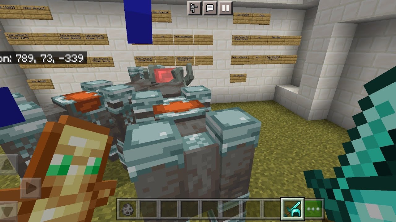 Team Raids vs Team Diamond Villager Sword in Minecraft(Upper Bracket ...