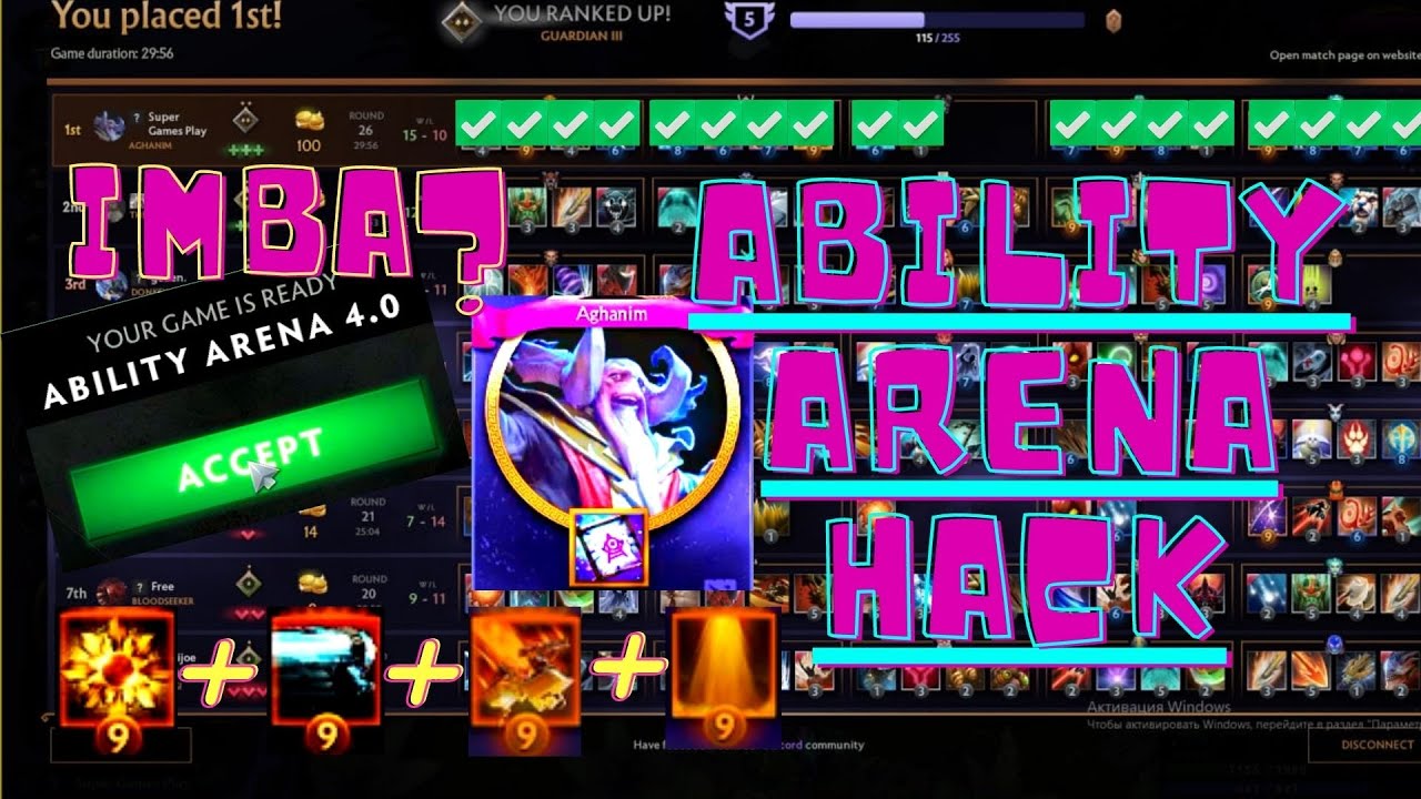 📌Dota 2 : Ability Arena 4.0 IMBA TACTIC AGHANIM HERO + CK + TIMBER ...