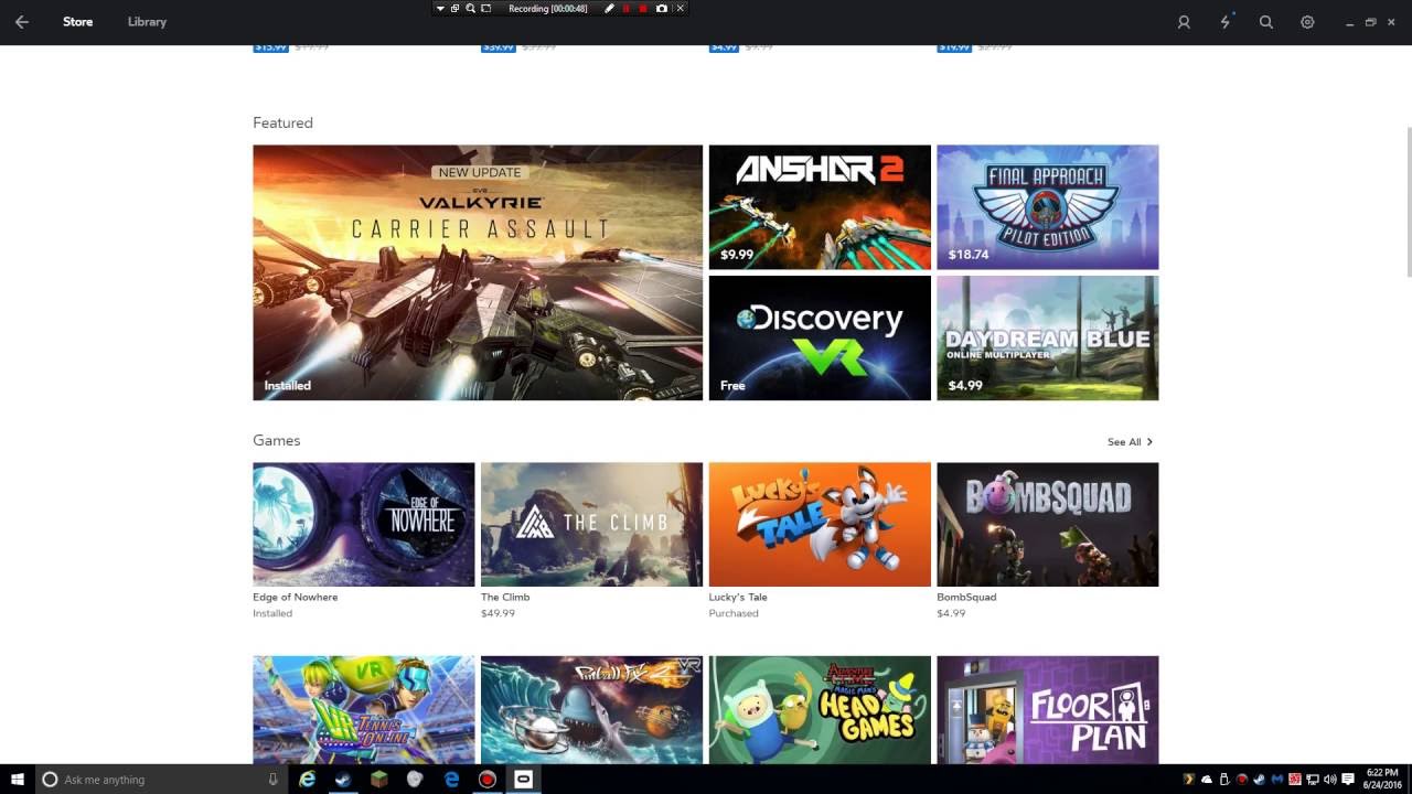 Oculus Rift Review Part 2 - Oculus Home & Desktop App - YouTube