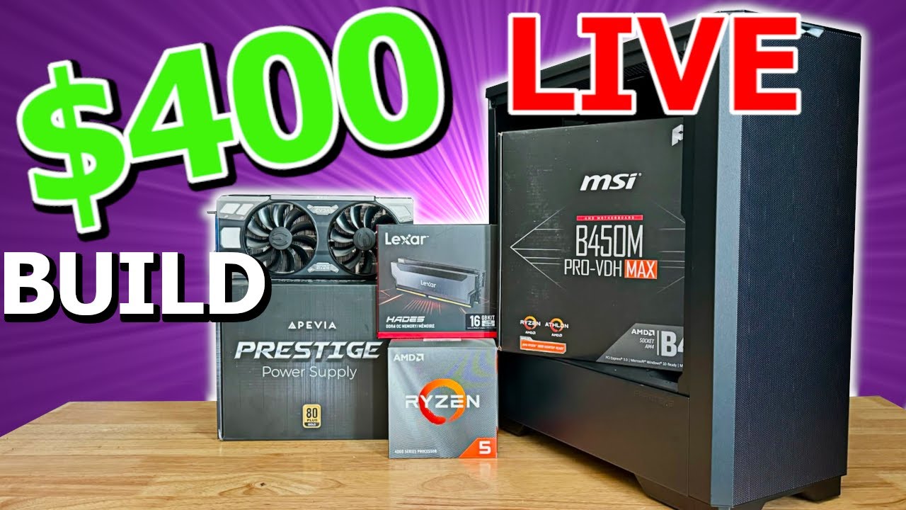 🟣 Building a $400 Gaming PC in 2024! - Live Build and Hangout - YouTube