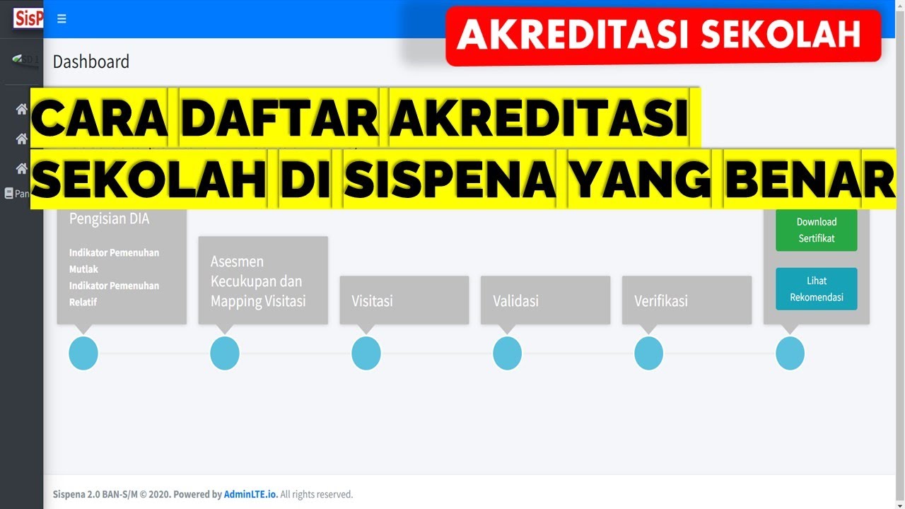 CARA DAFTAR AKREDITASI SEKOLAH DI SISPENA - YouTube