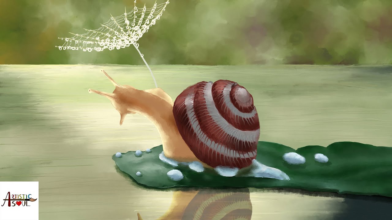 CUTE SNAIL Speed Painting by Artistic Soul - YouTube