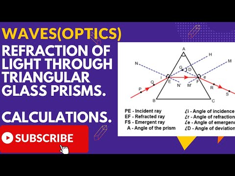 Refraction of Light Through Triangular glass Prisms. Calculations - YouTube