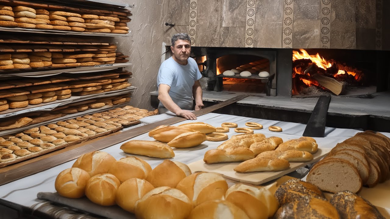 Bread and eclairs from a Authentic Turkish bakery! Turkey Bakery - YouTube
