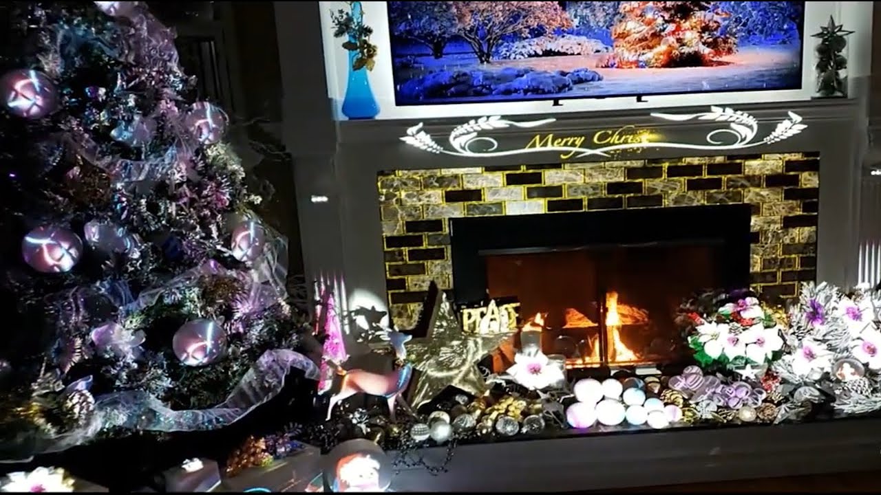 Classic Christmas indoor tree and gift Projection Mapping - YouTube