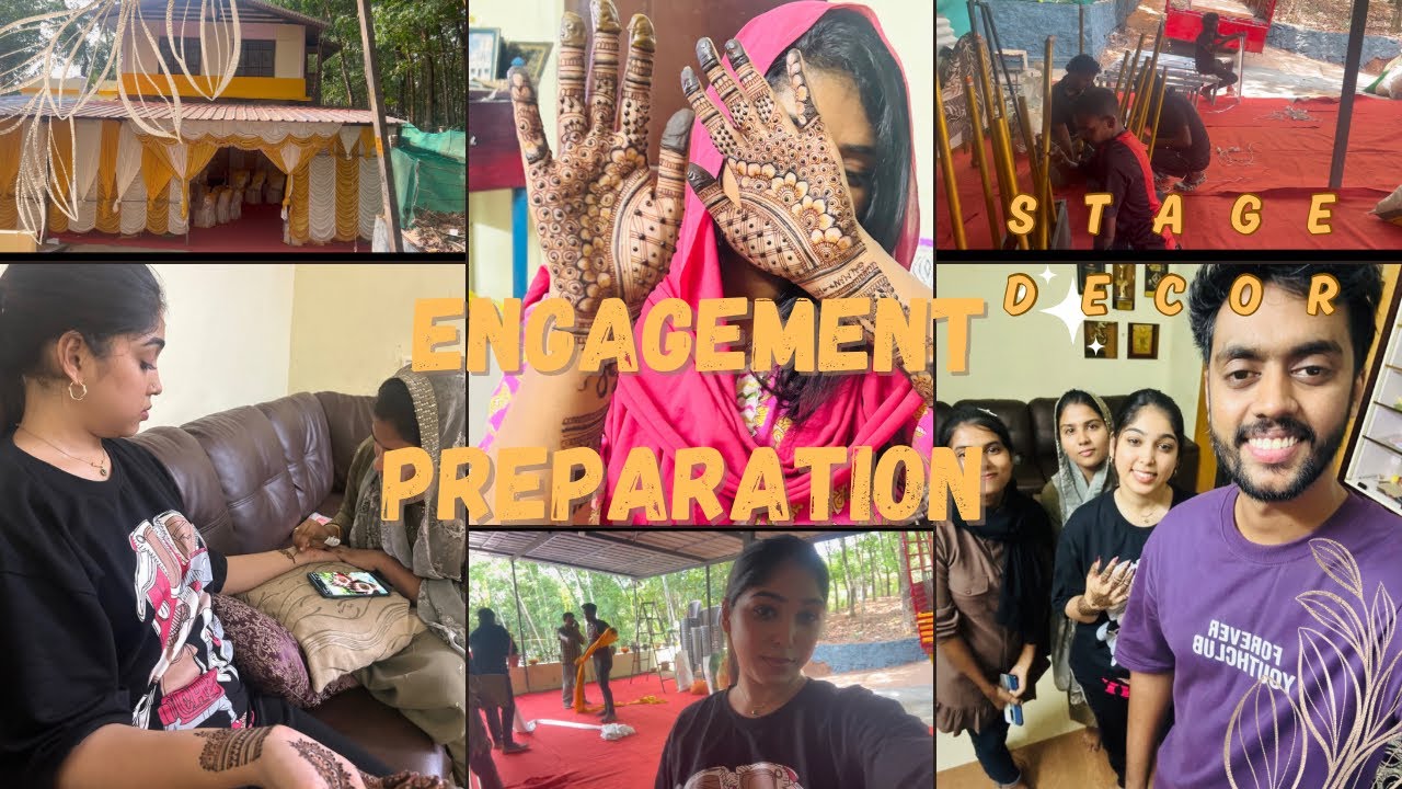 Nathooon’s Engagement preparation & Stage Decor🥵| Mehandi| - YouTube