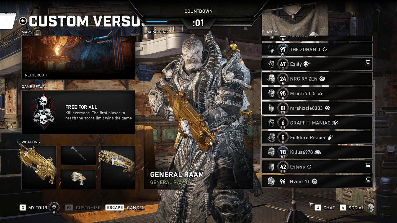 Gears 5 - Free For All Nethercutt - Gib Range Issues. - YouTube