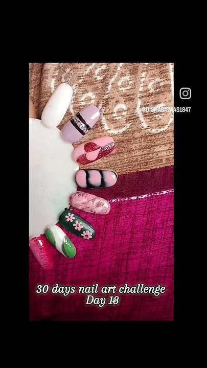 30 days nail art challenge 🫠 day 18 - YouTube