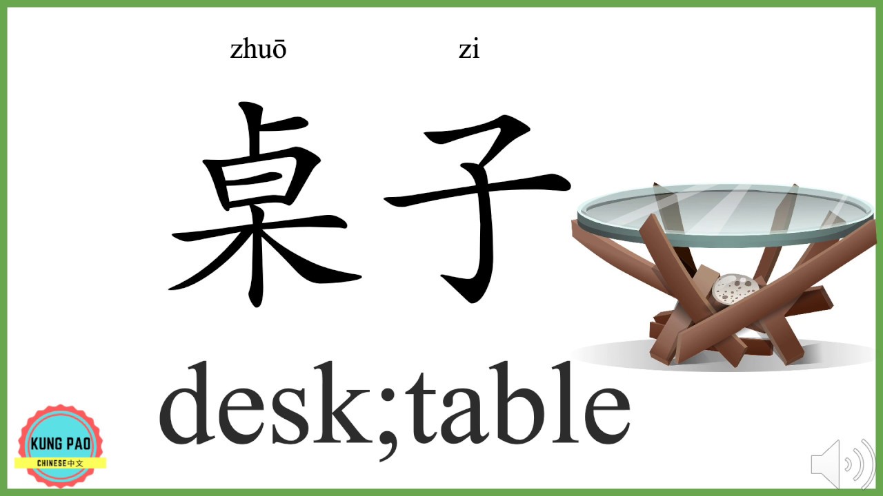 How to say Desk or Table in Chinese? - YouTube