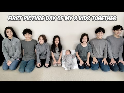 First EVER Picture Day Of All 8 Kids Together 😊 First Video Together Of ...