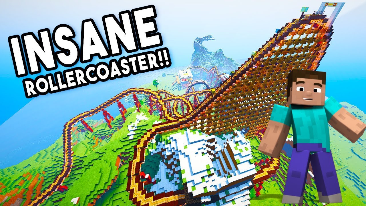 Insane Minecraft roller coaster 😱|best roller coaster in Minecraft😍 ...