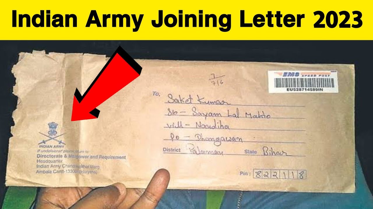 Agniveer Army Joining letter आ गया🕺| army joining letter 2024 | indian ...