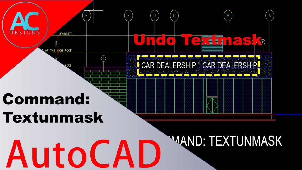 AutoCAD Command: Textunmask | AutoCAD Tutorial | Tips and Tricks - YouTube