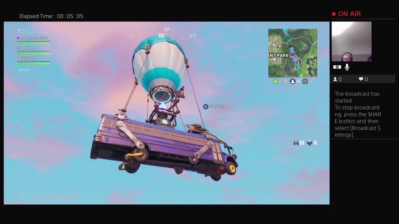 First Fortnite stream - YouTube