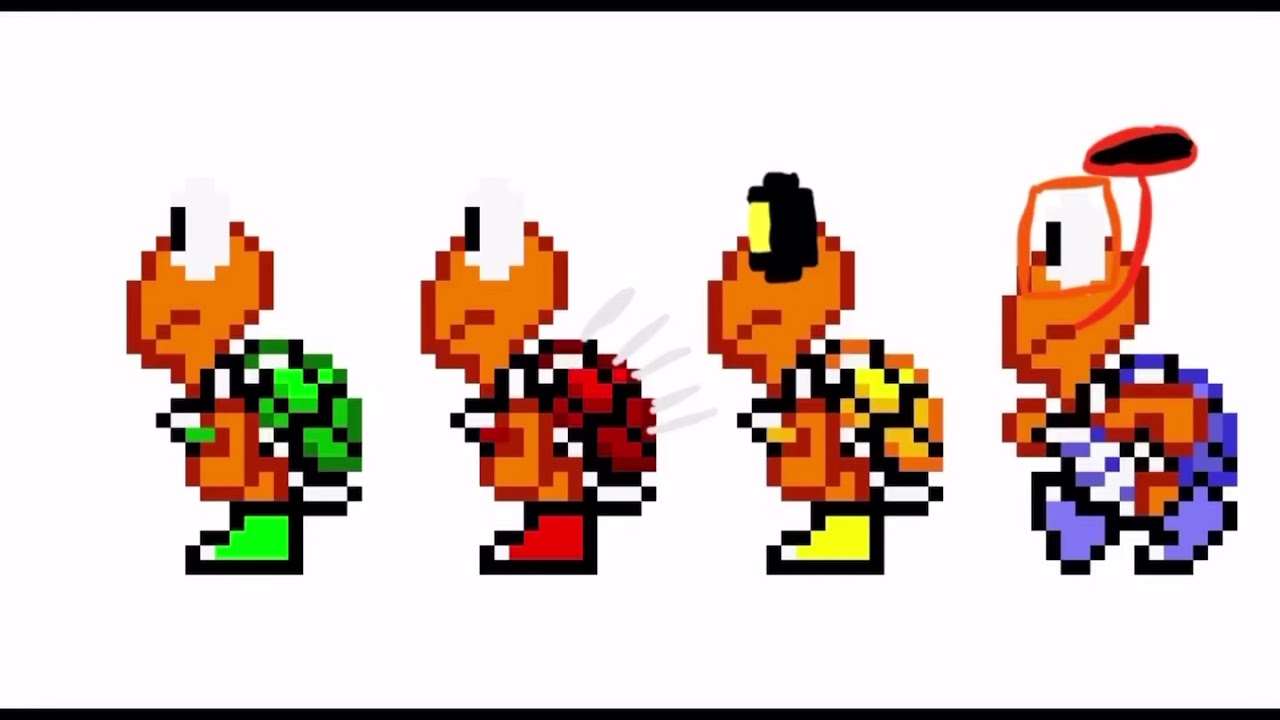 Akr2 koopa, spiny koopa, thunder koopa and water koopa in smw style ...
