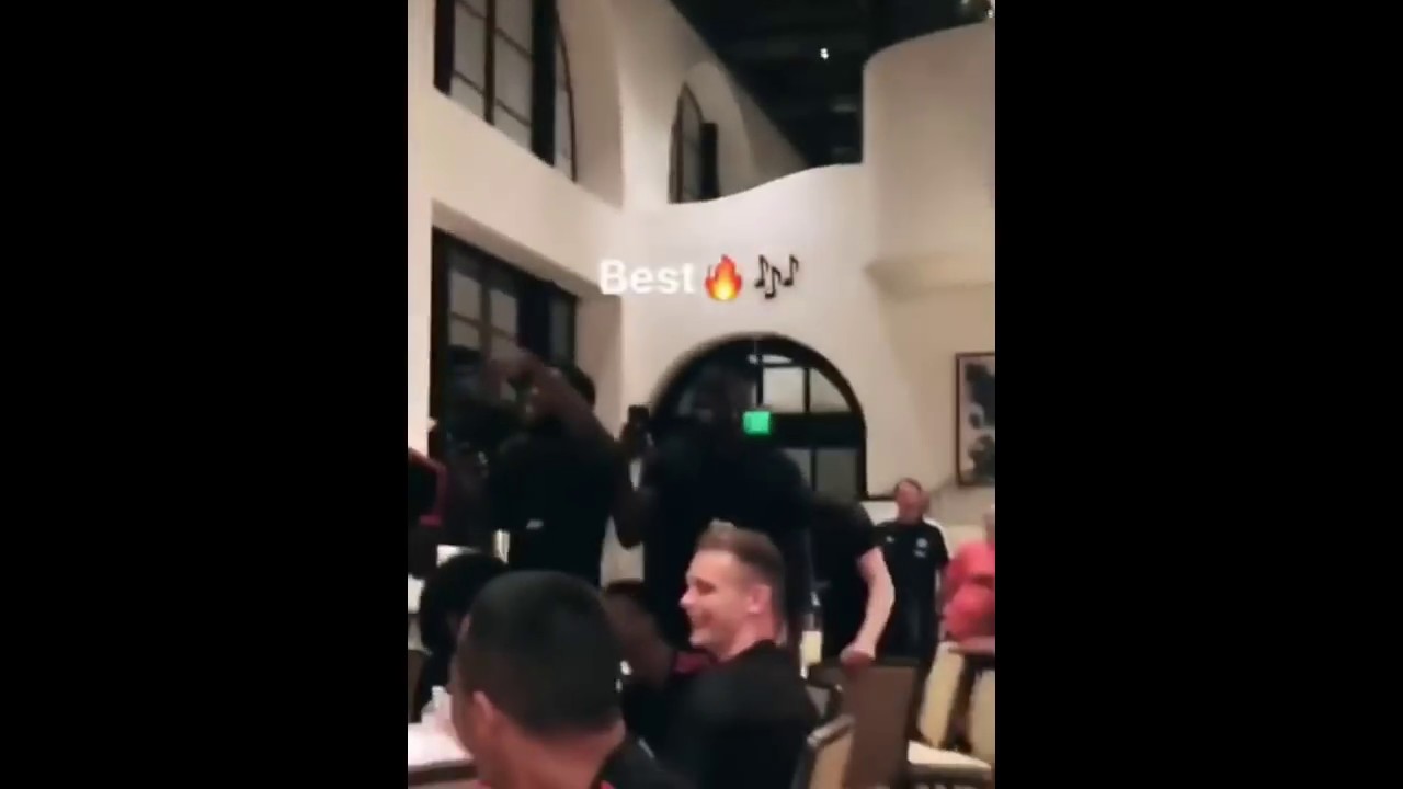 Dimitri Mitchell singing Initiation song at team Dinner Vlog - YouTube