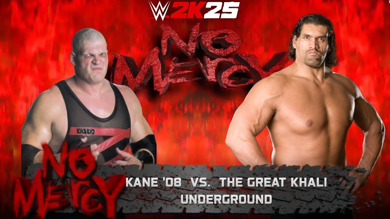 WWE 2k25 - Kane '03 vs The Great Khali: Underground Match at No Mercy ...