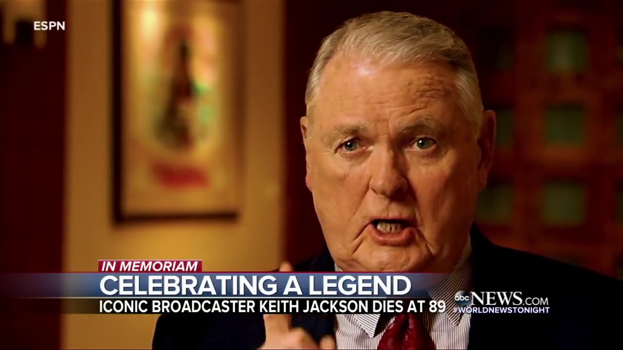 Legendary sportscaster Keith Jackson dies at age 89 - YouTube