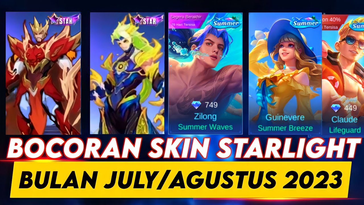 BOCORAN SKIN STARLIGHT BULAN JULY DAN AGUSTUS 2023 | SEMUA SIN SUMMER ...