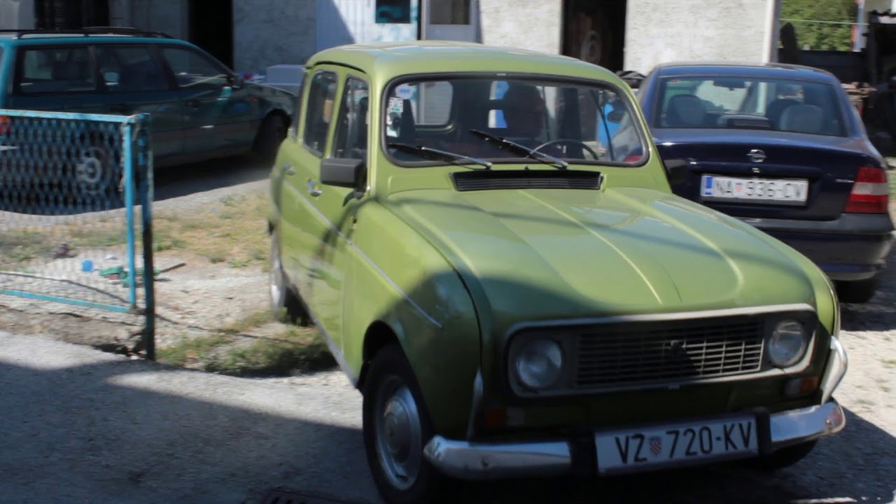 Pretty green renault 4 - YouTube
