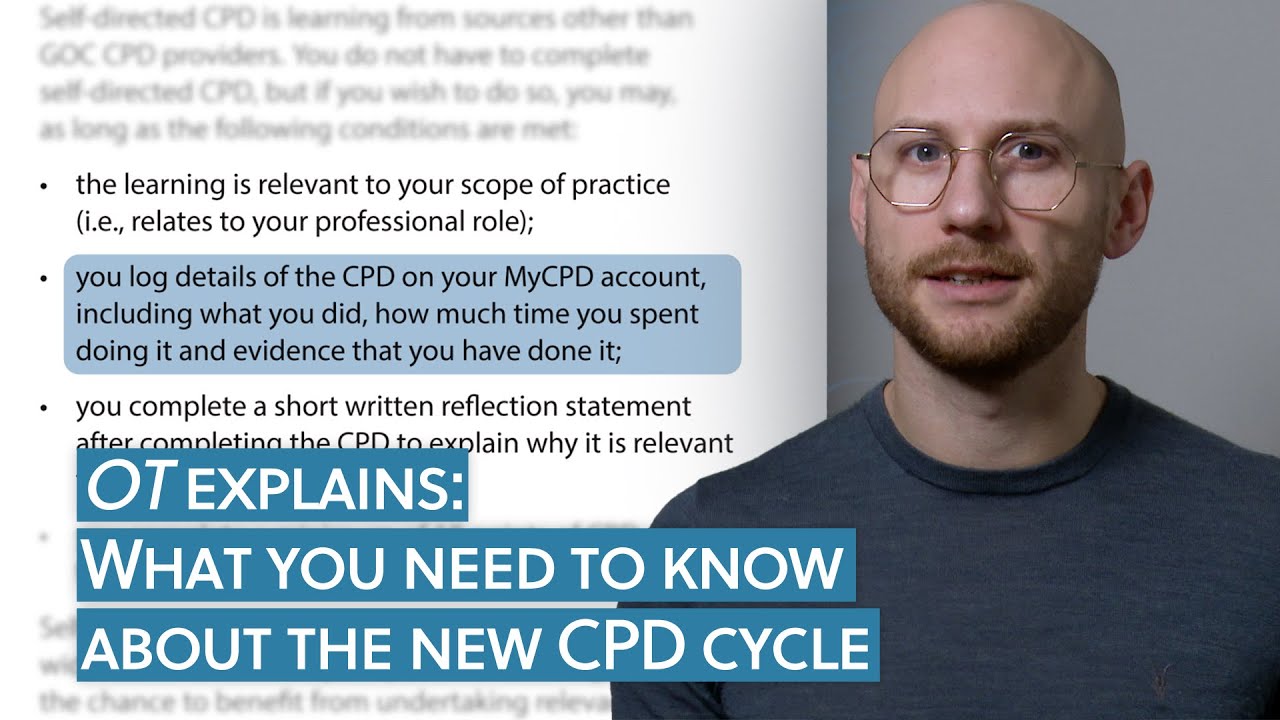 OT explains: What you need to know about the new CPD cycle - YouTube