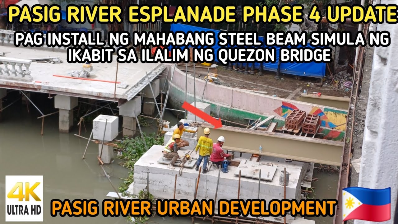 WOW! PAG INSTALL NG STEEL BEAM SIMULA NG IKABIT SA ILALIM NG QUEZON ...