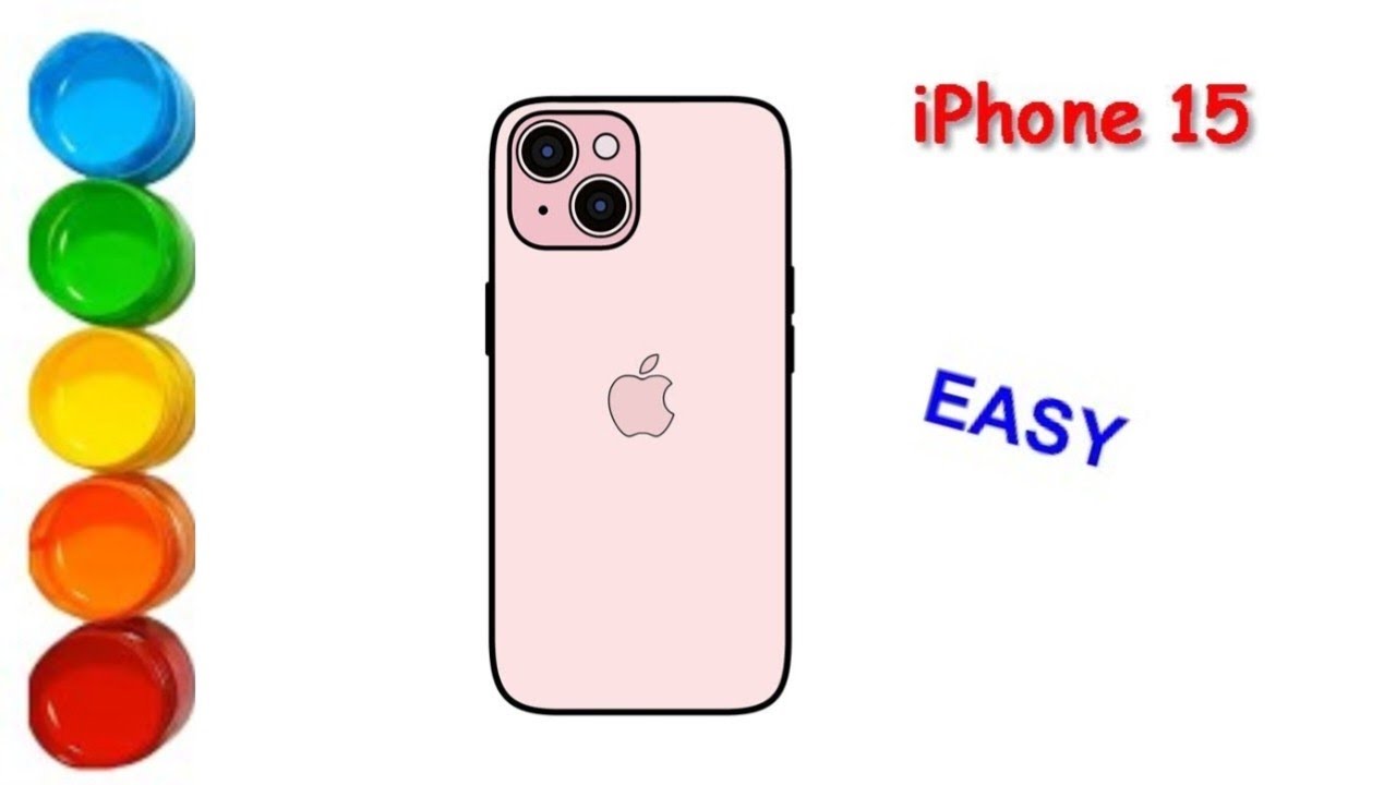 phone drawing easy # how to draw iPhone 15# drawing for kids # draw ...