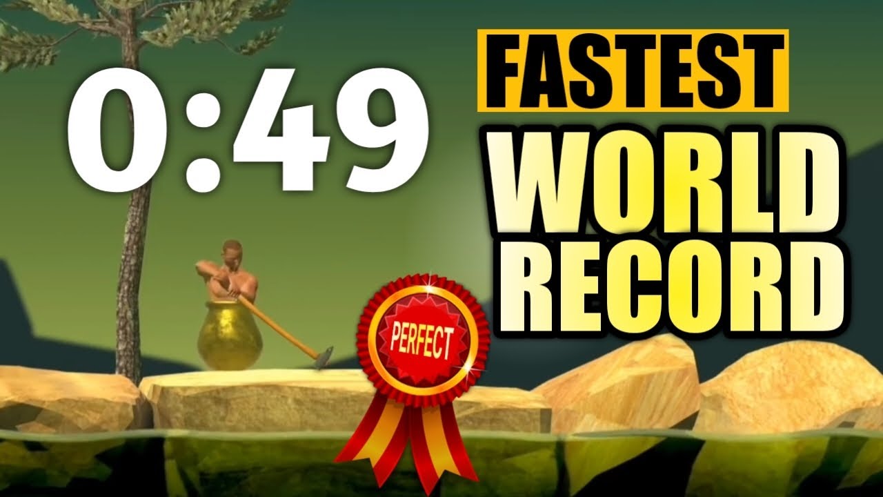 GETTING OVER IT - FASTEST WORLD RECORD - PERFECT THE END - YouTube