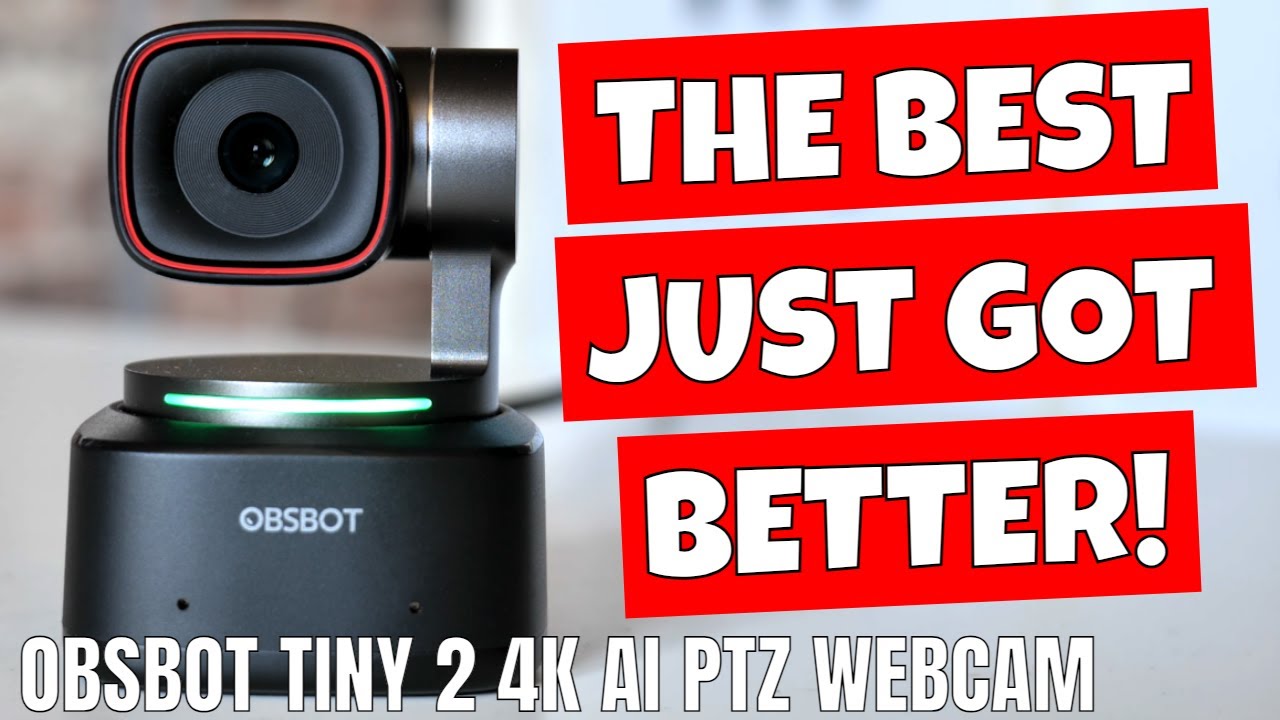 BEST AI Powered Webcam OBSBOT Tiny 2 4K30 PTZ Full Review & Software ...