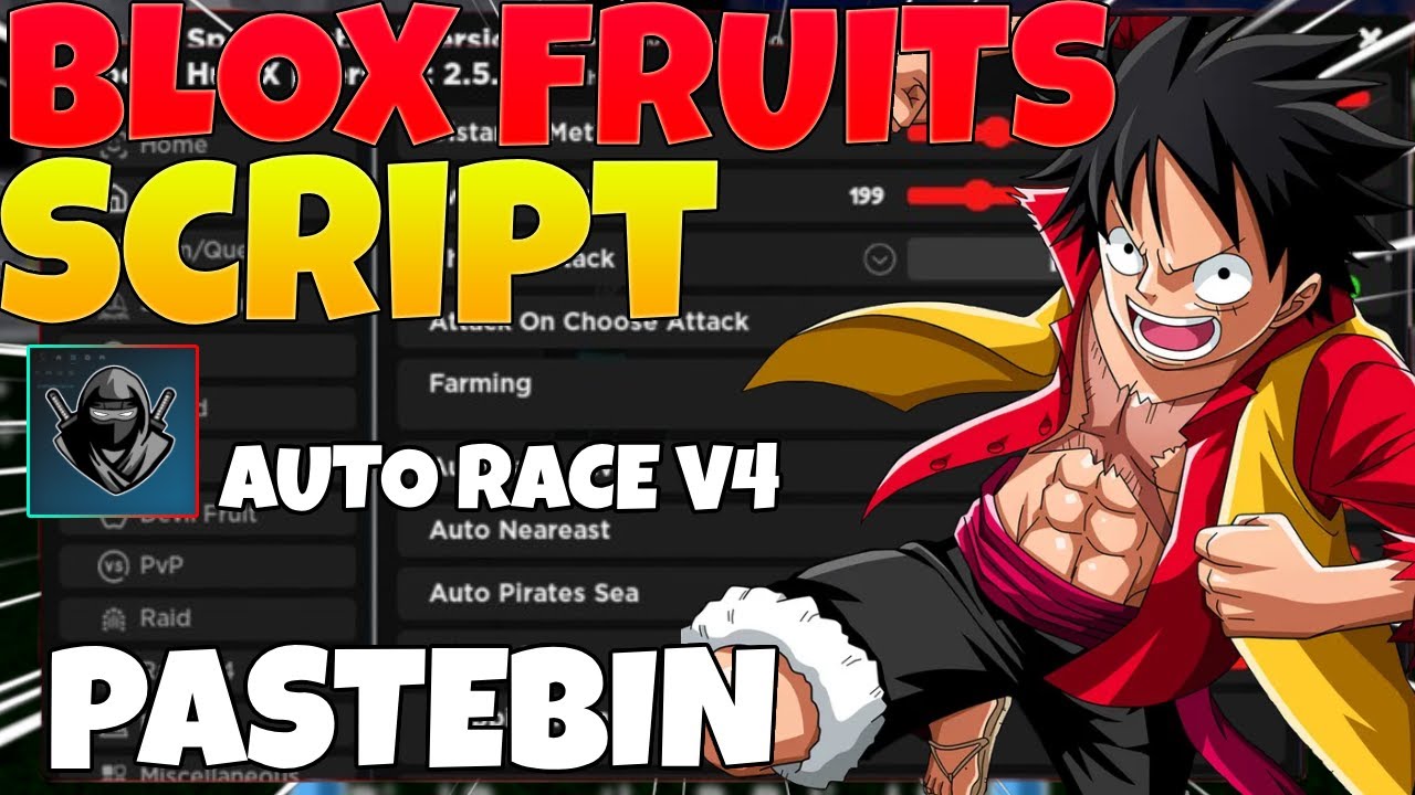 BLOX FRUITS Script SPEED HUB X I AUTO FARM + DF MASTERY + AUTO RACE V4 ...
