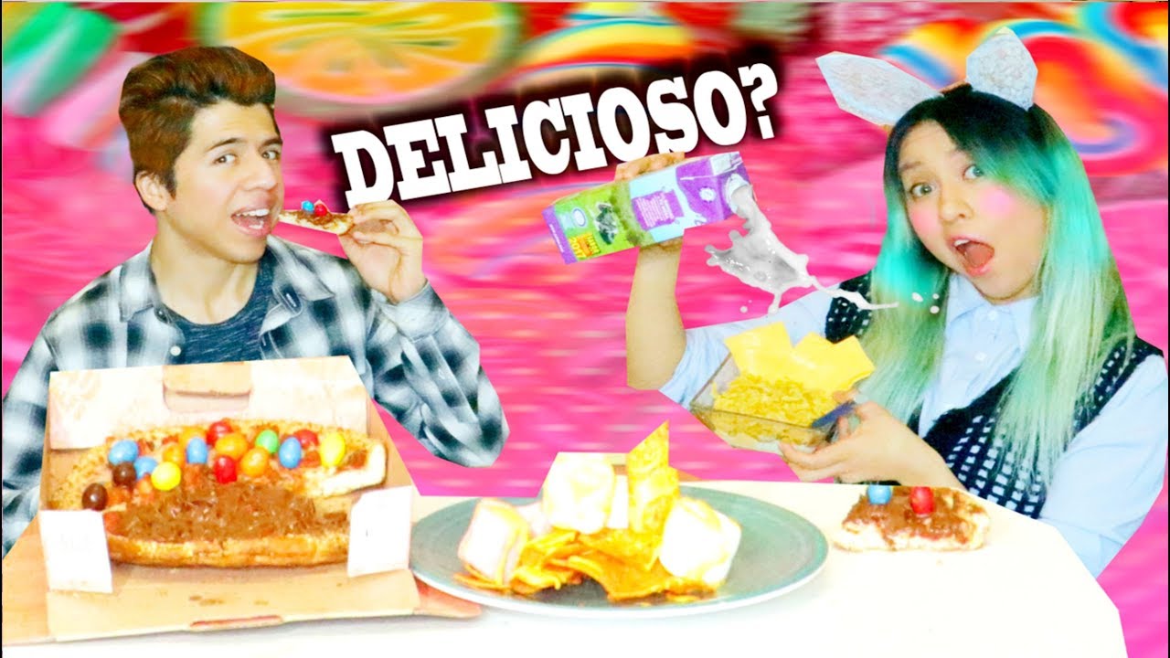 MEZCLAS RARAS DE COMIDA QUE LA GENTE AMA!! Probando recetas asquerosas ...