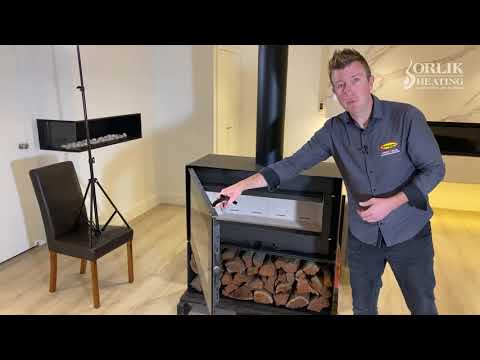 VisionLINE Taurus Wood Burning Slow Combustion Heater - YouTube