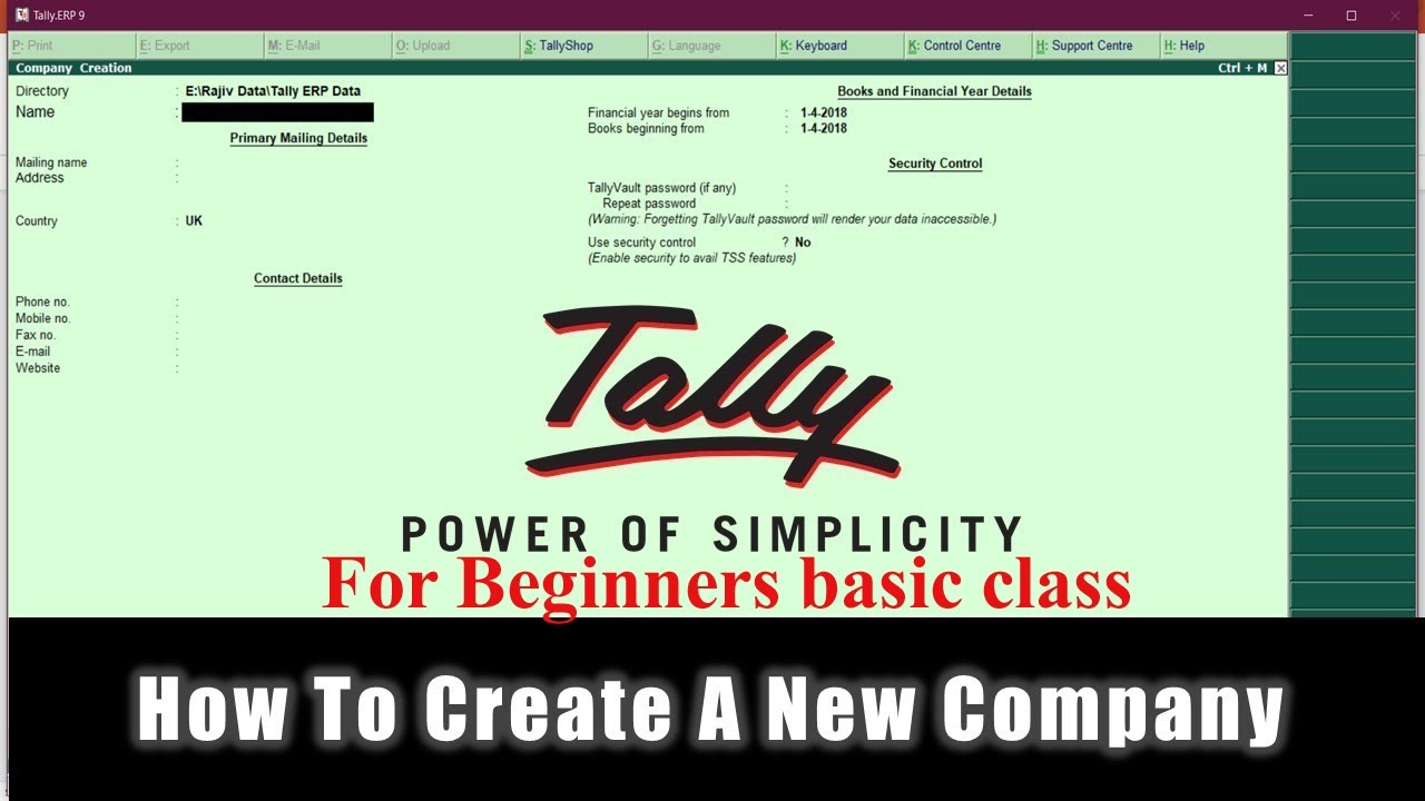 tally erp 9 | For biginners tally tutorial | tally erp 9 | tally tutorial in hindi - YouTube