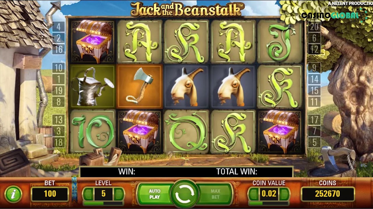 Review of slot machine Jack and the Beanstalk - YouTube
