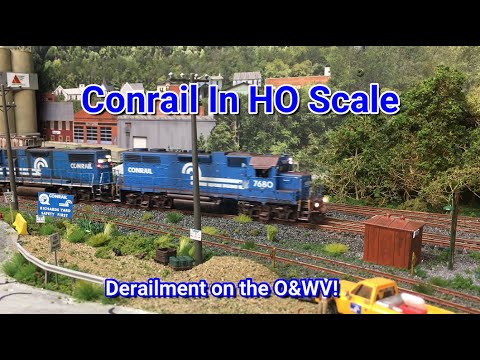 Derailment on Conrail's O&WV! #shorts - YouTube