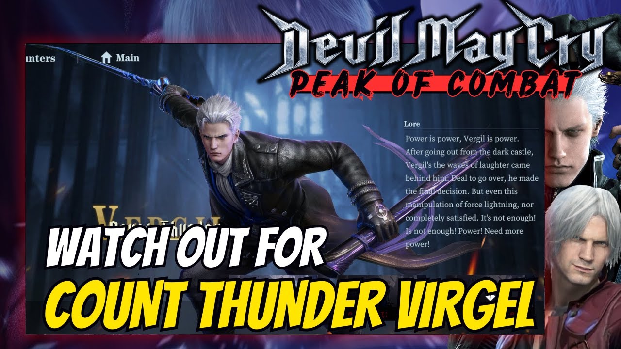 Count Thunder Vergil - Will Rival Endless Judgement Vergil | Devil May Cry: Peak of Combat - YouTube