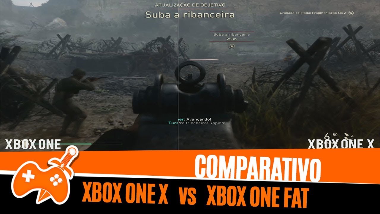Call of Duty WW2: Xbox One X vs Xbox One FAT | Comparativo Gráfico (TV ...