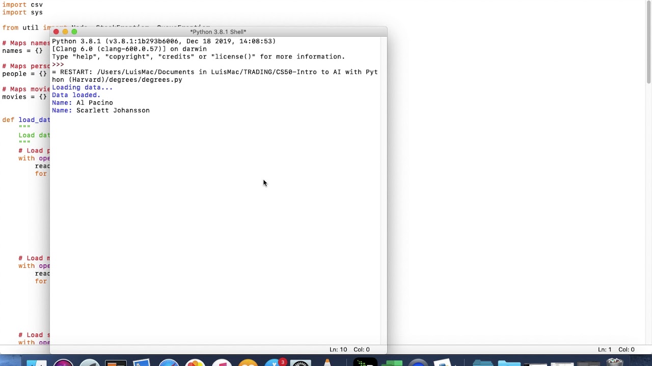 Cs50 Ai Course Project 0a Degrees Youtube