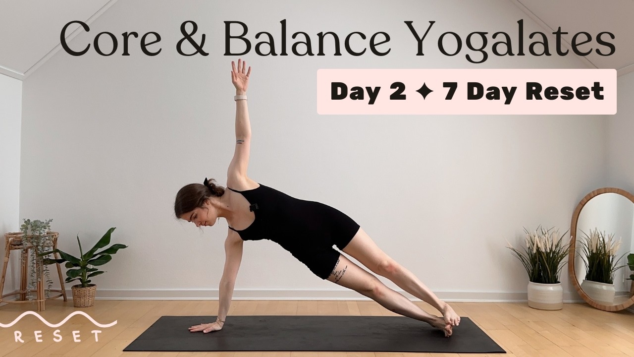 Day 2 20 MIN CORE YOGA WORKOUT || Abs, Back & Balance 7 Day Reset - YouTube