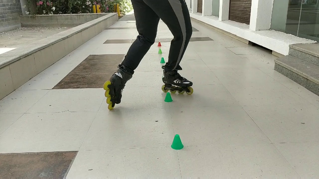 PEAK - INLINE FREESTYLE SKATING. LEVEL-2 TRICK. SLALOM. - YouTube