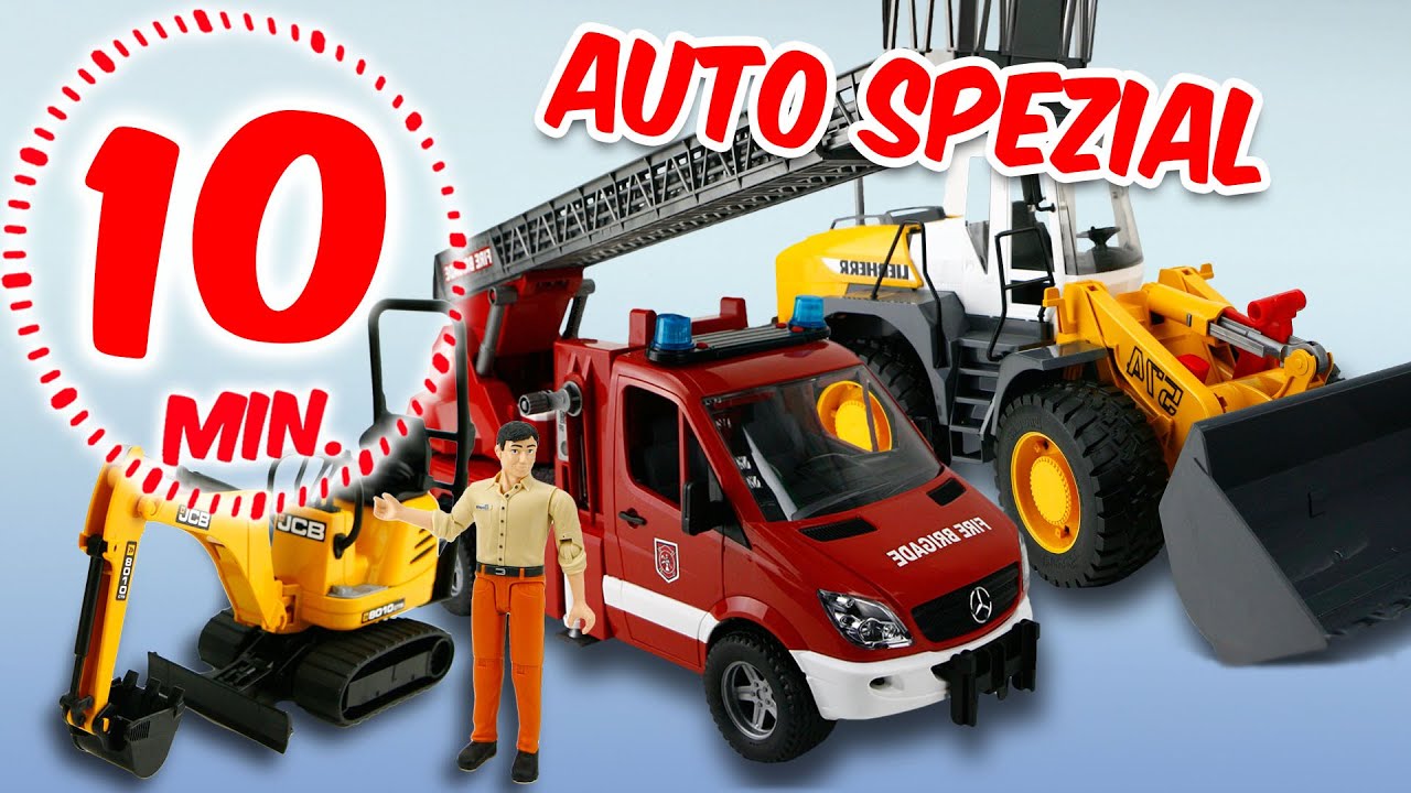 ⭕ BRUDER Bagger und Feuerwehr SPECIAL - Spielzeug ausgepackt ...